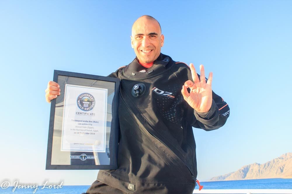 Egyptian Diver Ahmed Gabr Sets New Scuba Diving World Depth Record of 332m