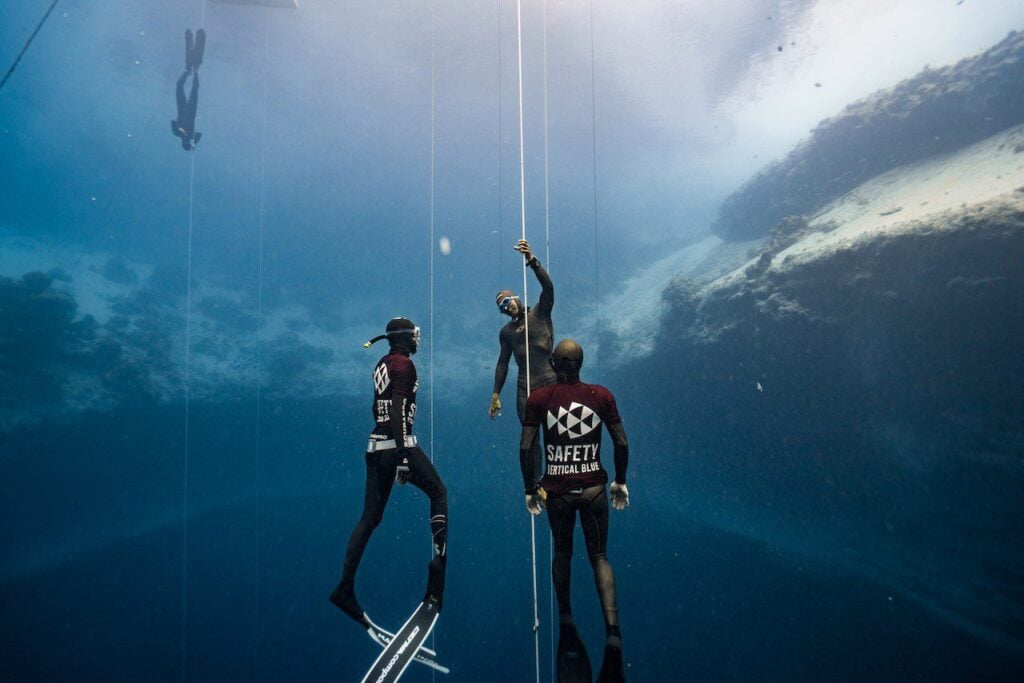 One world and three new British freediving records