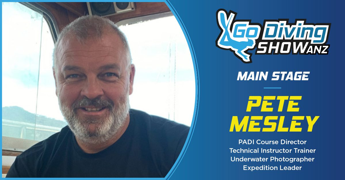 Pete Mesley takes centre stage at GO Diving Show ANZ