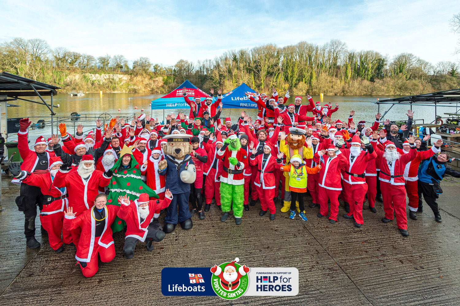 Fundraisers make a festive splash at Vobster Quay